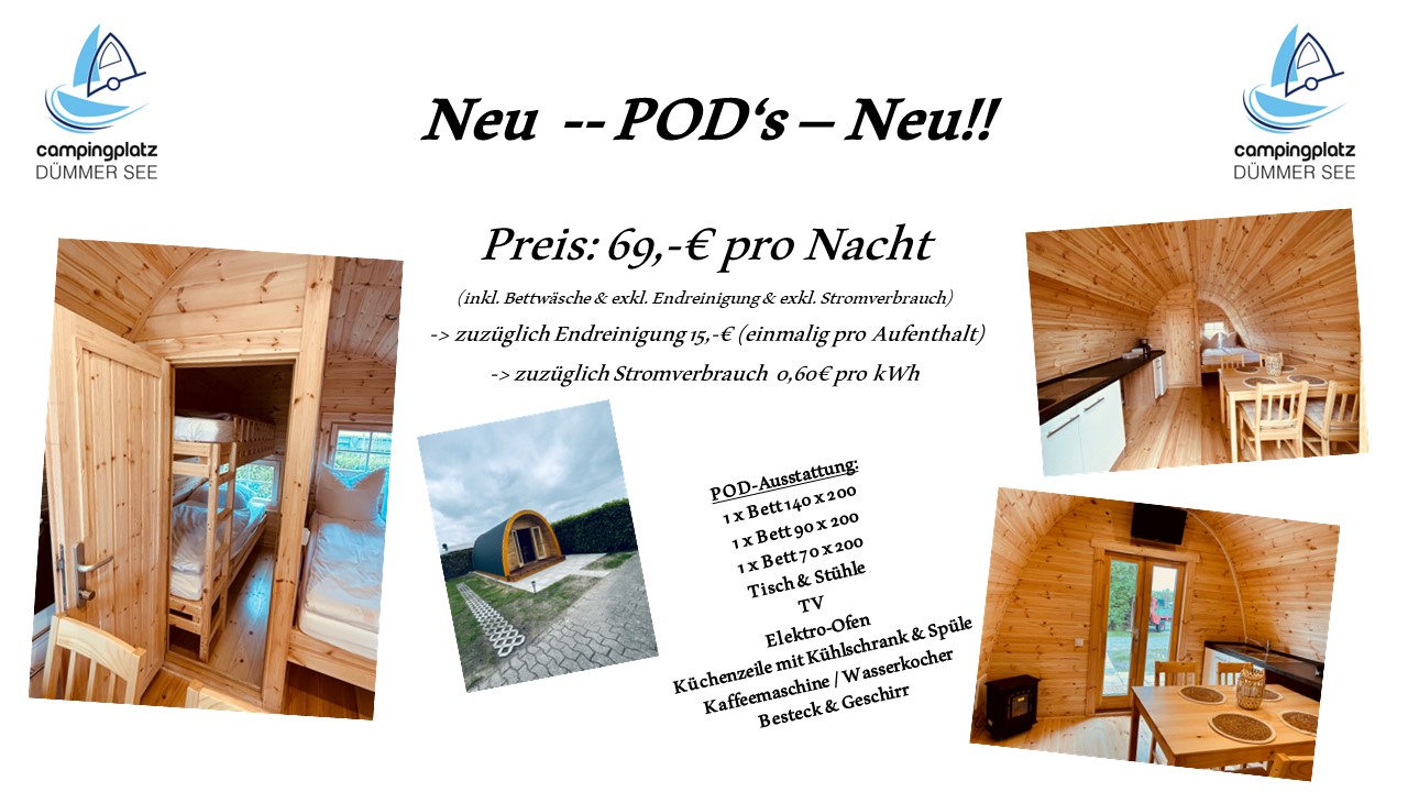 POD's Direktbuchung - Campingplatz